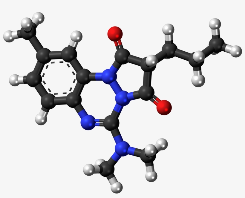 Azapropazone 3d Ball - Cbd Ball And Stick Model - 2000x1553 PNG Download - PNGkit