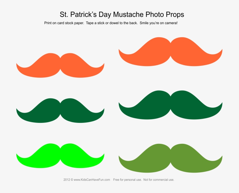 Patricks Day Mustache Photo Booth Props - Plot - 707x583 PNG Download ...