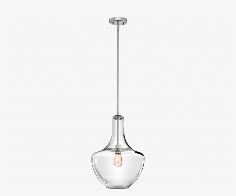 Clear Glass Pendant Light Splendid Kichler Everly 1 - Lampshade ...