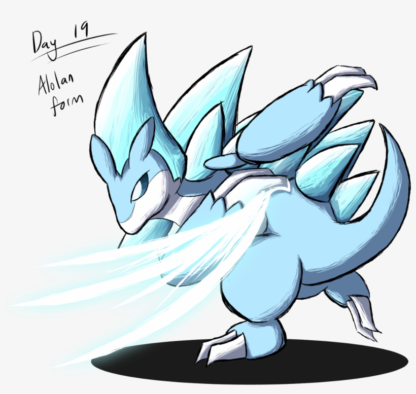 Art Scribbles Alolan Sandslash Pokecember Alolan Pokemon - Cartoon ...
