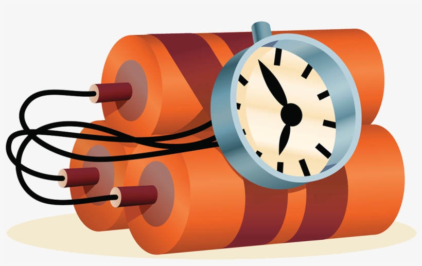 Svg Black And White Time Bomb Grenade Transprent Png - Time Bomb ...