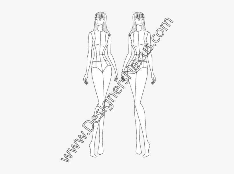 Clipart Library Ankle Drawing Figure - Female Croquis In Different ...
