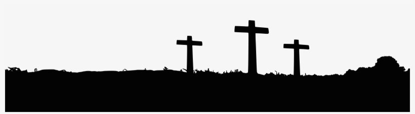 3 Crosses Silhouette Landscape Clipart Black And White - 3 Cross ...