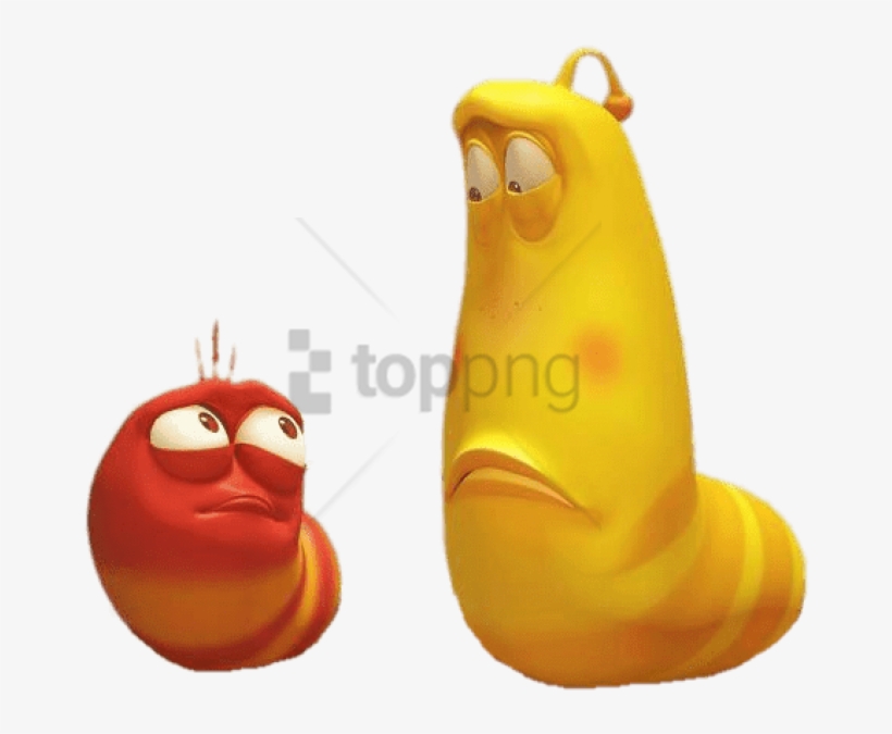 Download Larva Red And Yellow Looking Disappointed - Rubber Ducky ...