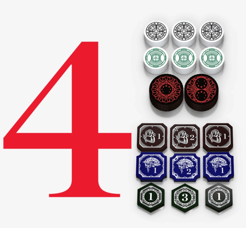 Four - Arkham Horror Tokens Png - 1200x1200 PNG Download - PNGkit