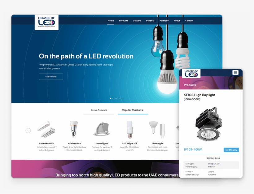 House Of Led Website Design - Online Advertising - 959x687 PNG Download ...