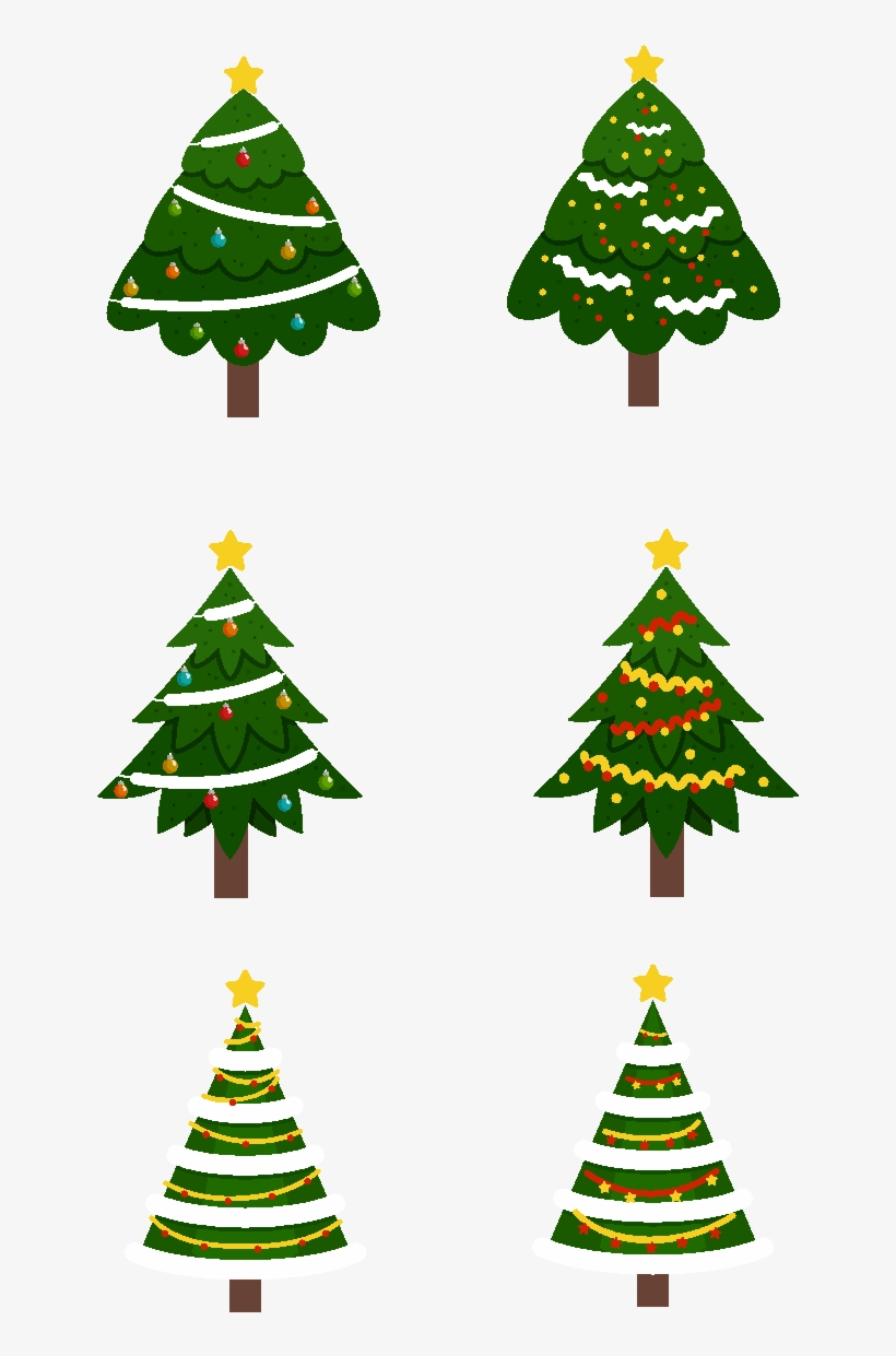 Christmas Tree Design Element Vector Png And Image - Christmas Tree ...