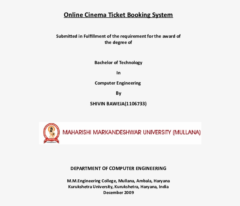 Doc - Maharishi Markandeshwar University, Mullana - 595x842 PNG ...