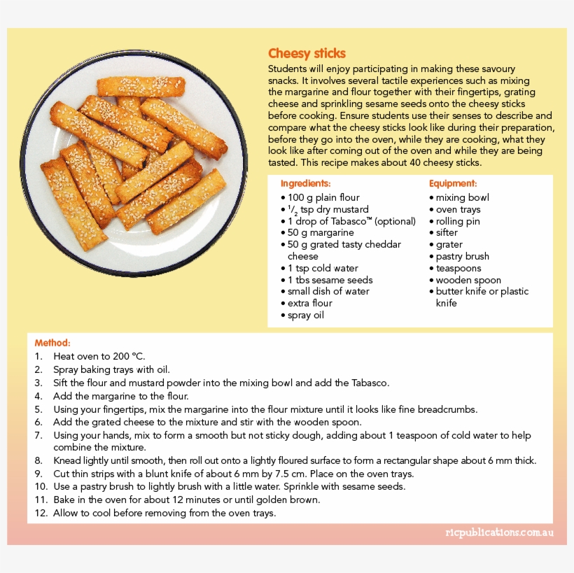 Download Transparent Cheesy Sticks Recipe - PNGkit