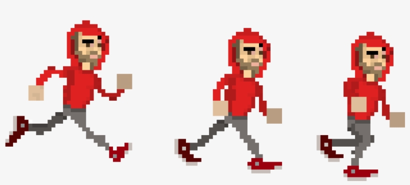 Running Man - Pixel Art Running Man - 1180x520 PNG Download - PNGkit