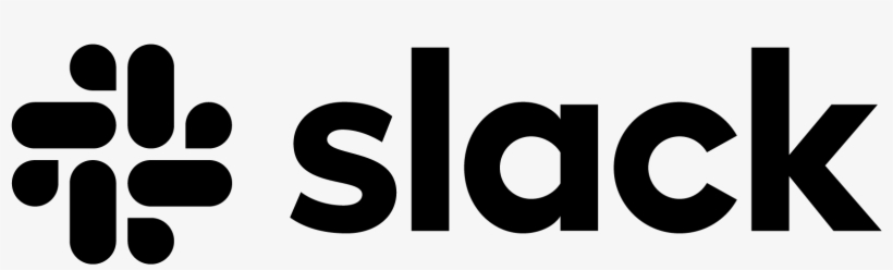 Slack Logo Black And White - Graphics - 1600x416 PNG Download - PNGkit
