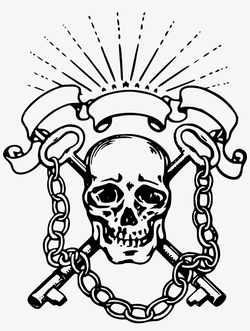 This Free Icons Png Design Of Skull And Keys Emblem - Skull With Keys ...