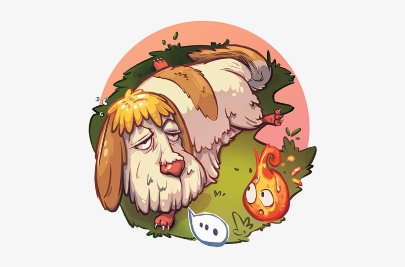 Howl's Moving Castle Heen And Calcifer - Cartoon - 600x554 PNG Download ...