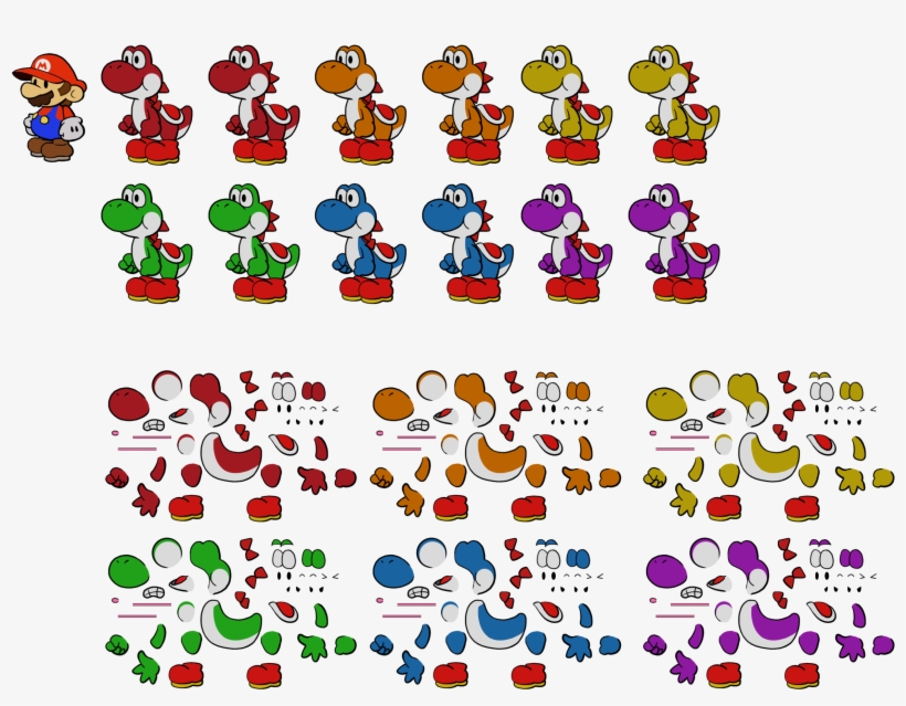 Mario Yoshi Sprite - 2425x1817 PNG Download - PNGkit
