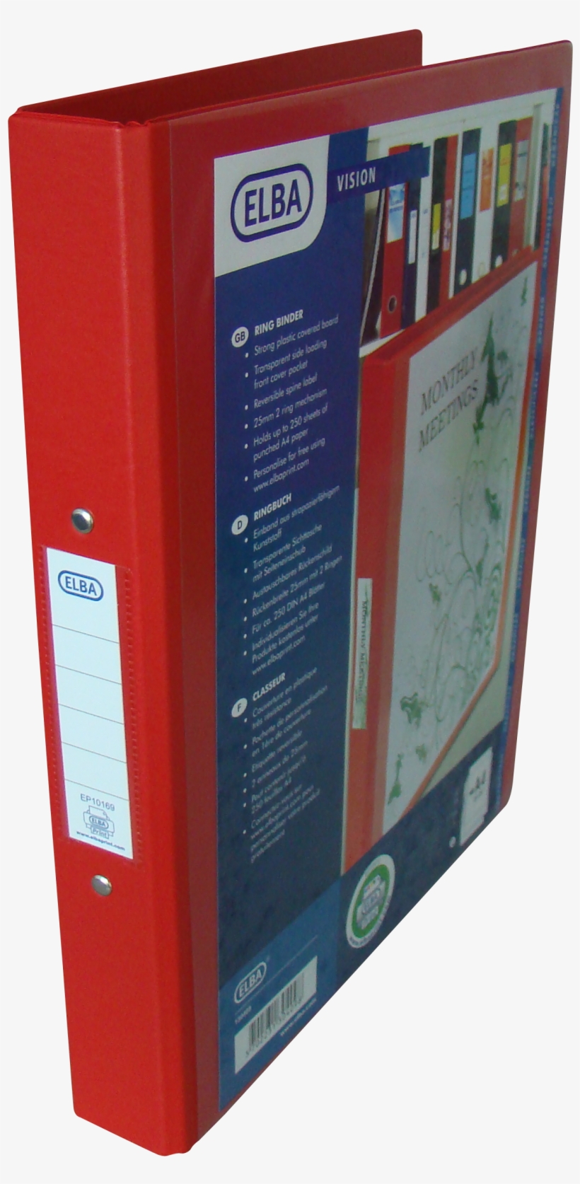 Download Transparent Elba Vision Ring Binder Pvc Clear Front Pocket 4 O ...