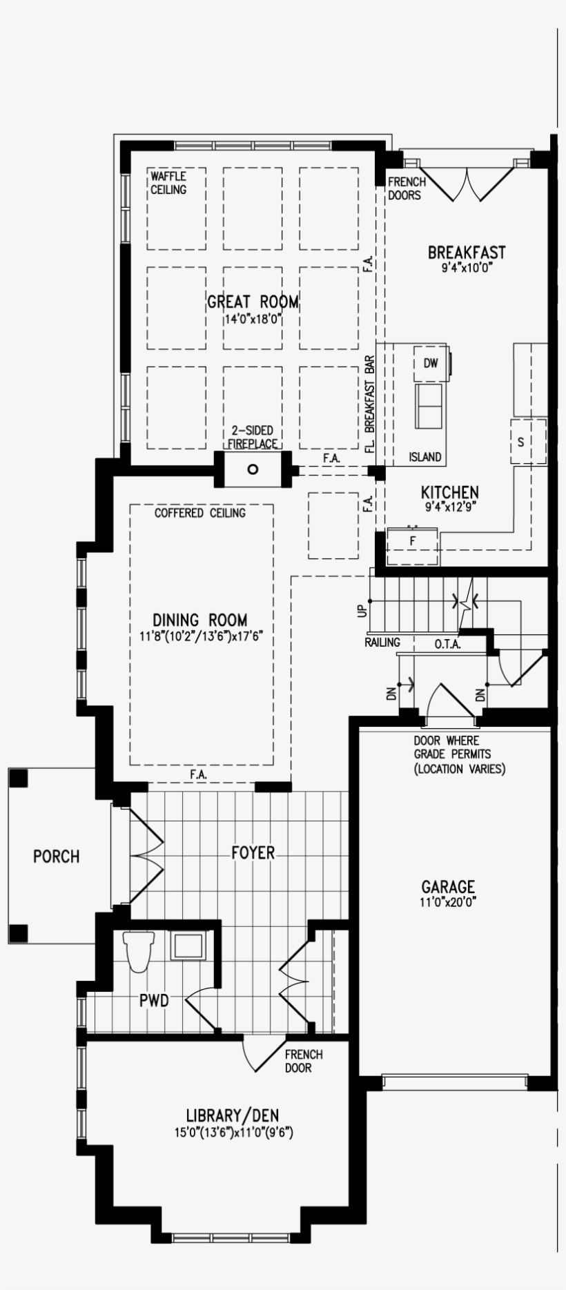 Ground Floor - Floor Plan - 1000x1964 PNG Download - PNGkit