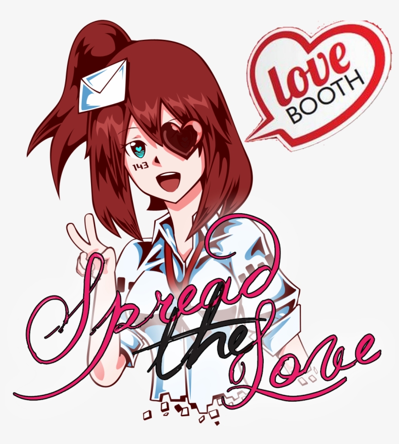 Pof 2018 Love Booth - Cartoon - 1088x1200 PNG Download - PNGkit