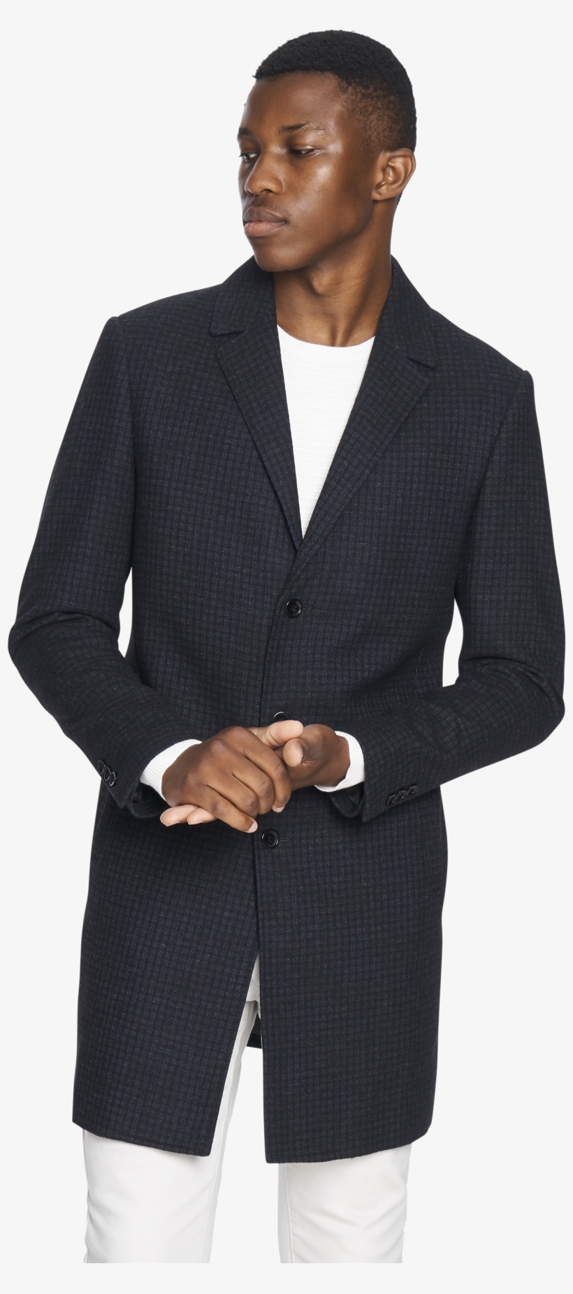 Dark Blue Baker Check Duster - Formal Wear - 3000x3000 PNG Download ...