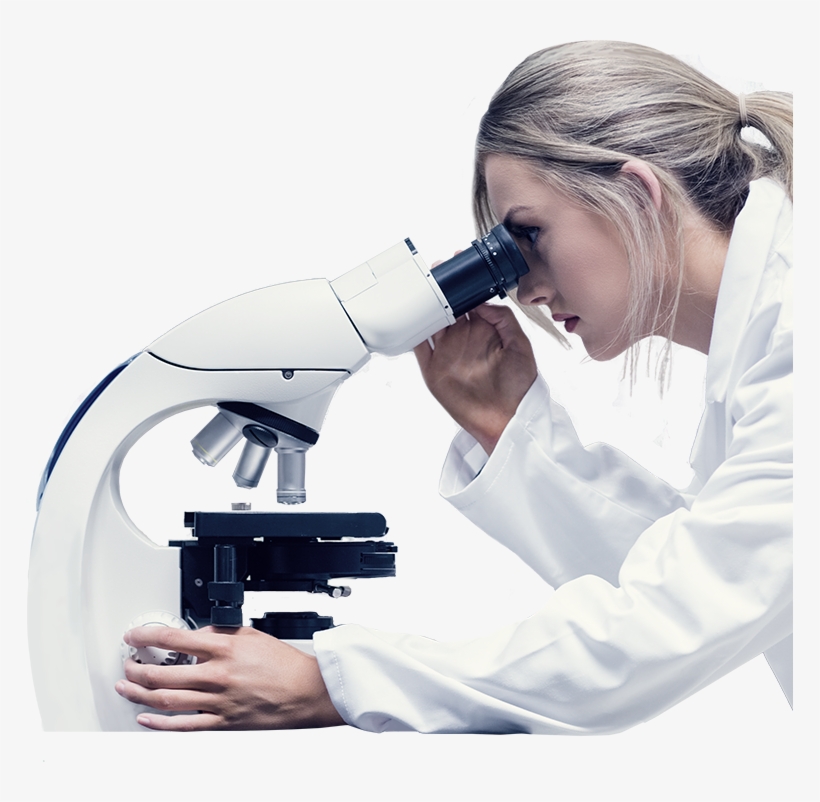 Scientist Looking Through Microscope Transparent - 767x722 PNG Download ...