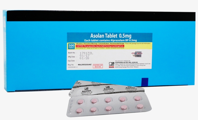 Asolan 0 - 5mg Tab - Asolan Tablet 0.5 Mg - 2000x1333 PNG Download - PNGkit