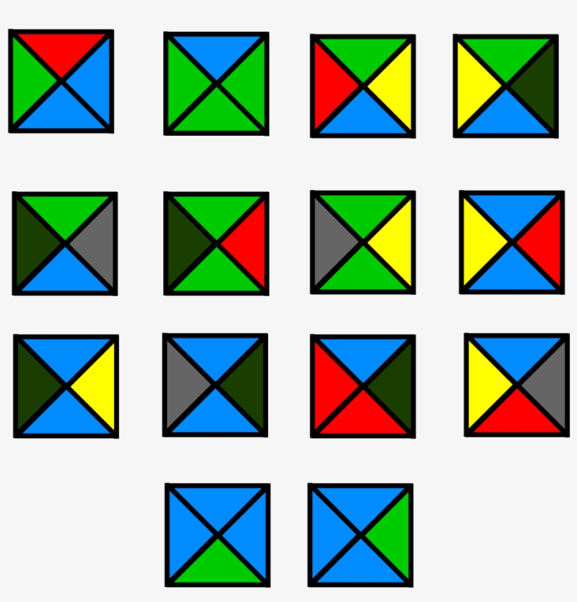 Download Transparent Wang 14 Tiles - Triangle - PNGkit