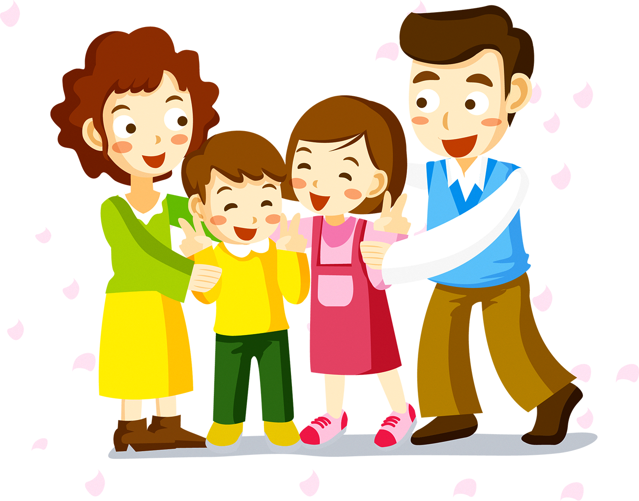Download Transparent Cartoon Family Illustration - PNGkit