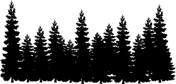 Download Wiggins Family Cabin - Pine Trees Silhouette - Full Size PNG ...