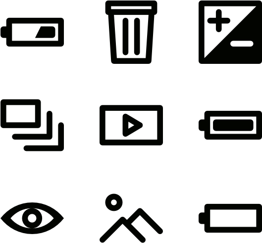 Download Lineal Camera Icons - Camera Battery Icon - Full Size PNG ...