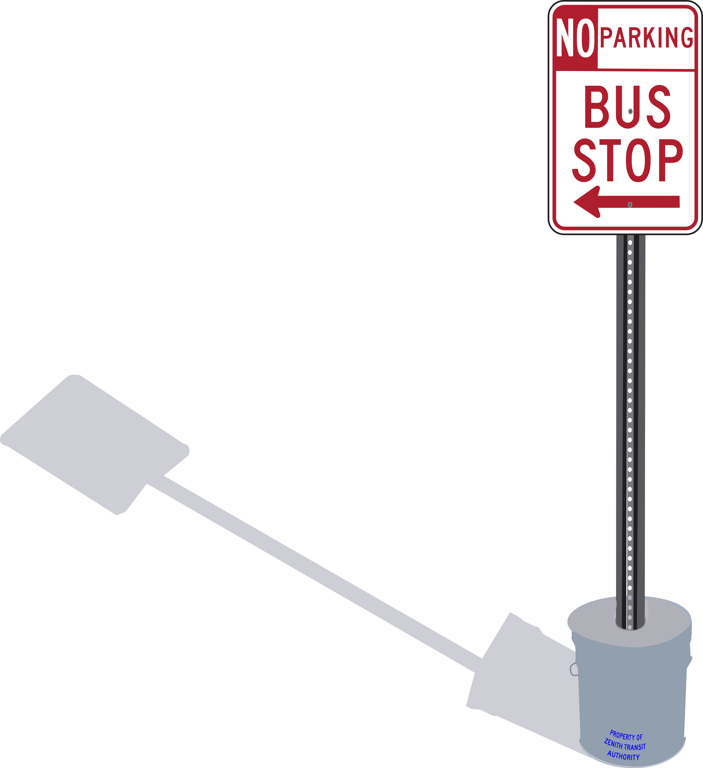 Download This Free Icons Png Design Of Bus Stop Sign In Cement - Full ...