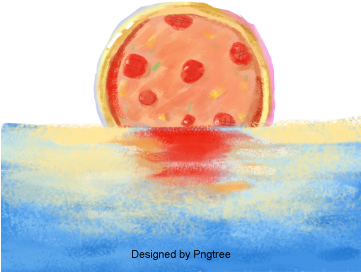 Download Cartoon Hand Painted Abstract Pizza Design, Cartoon ...