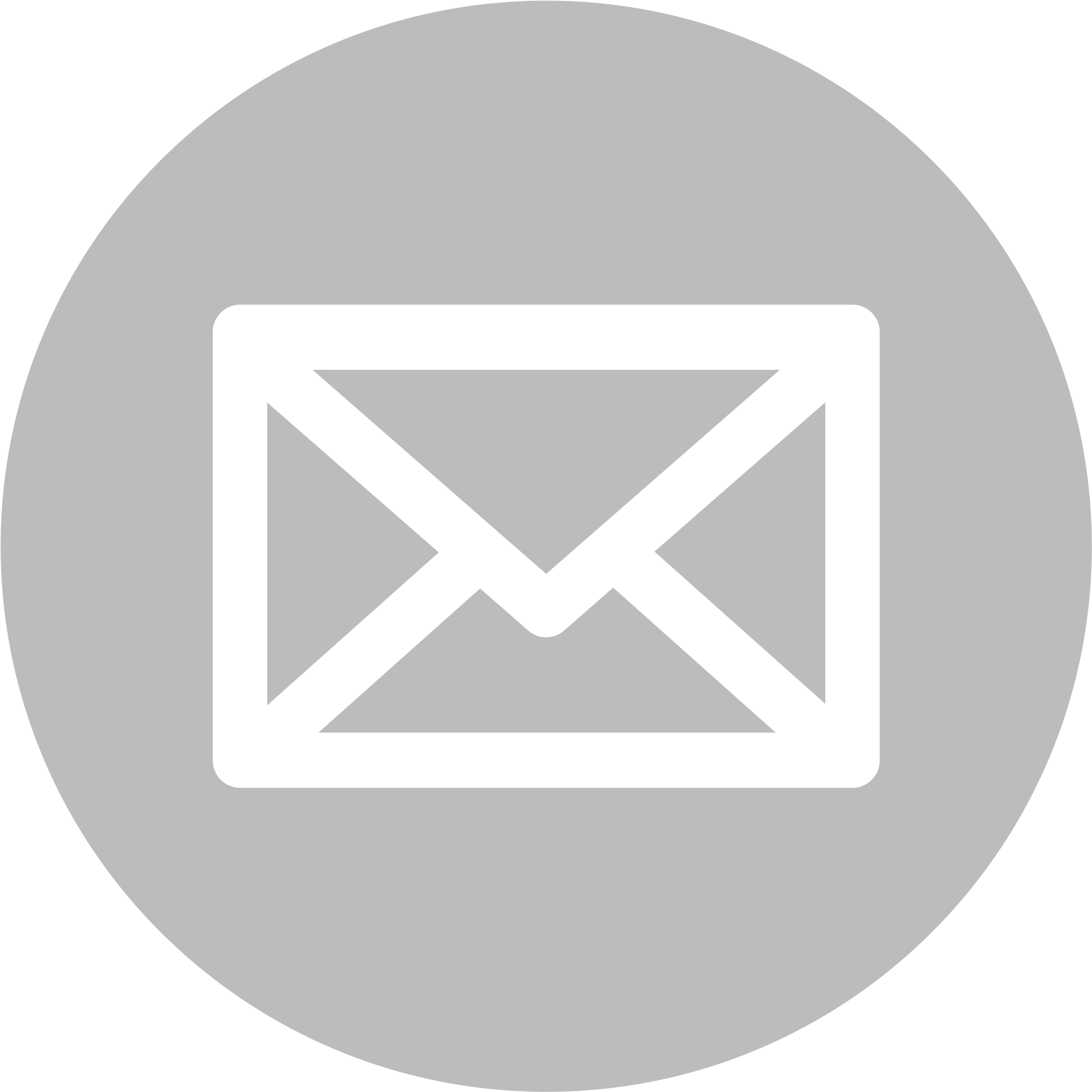 Download Mail Icon White On Grey - Transparent Background Email Logos ...