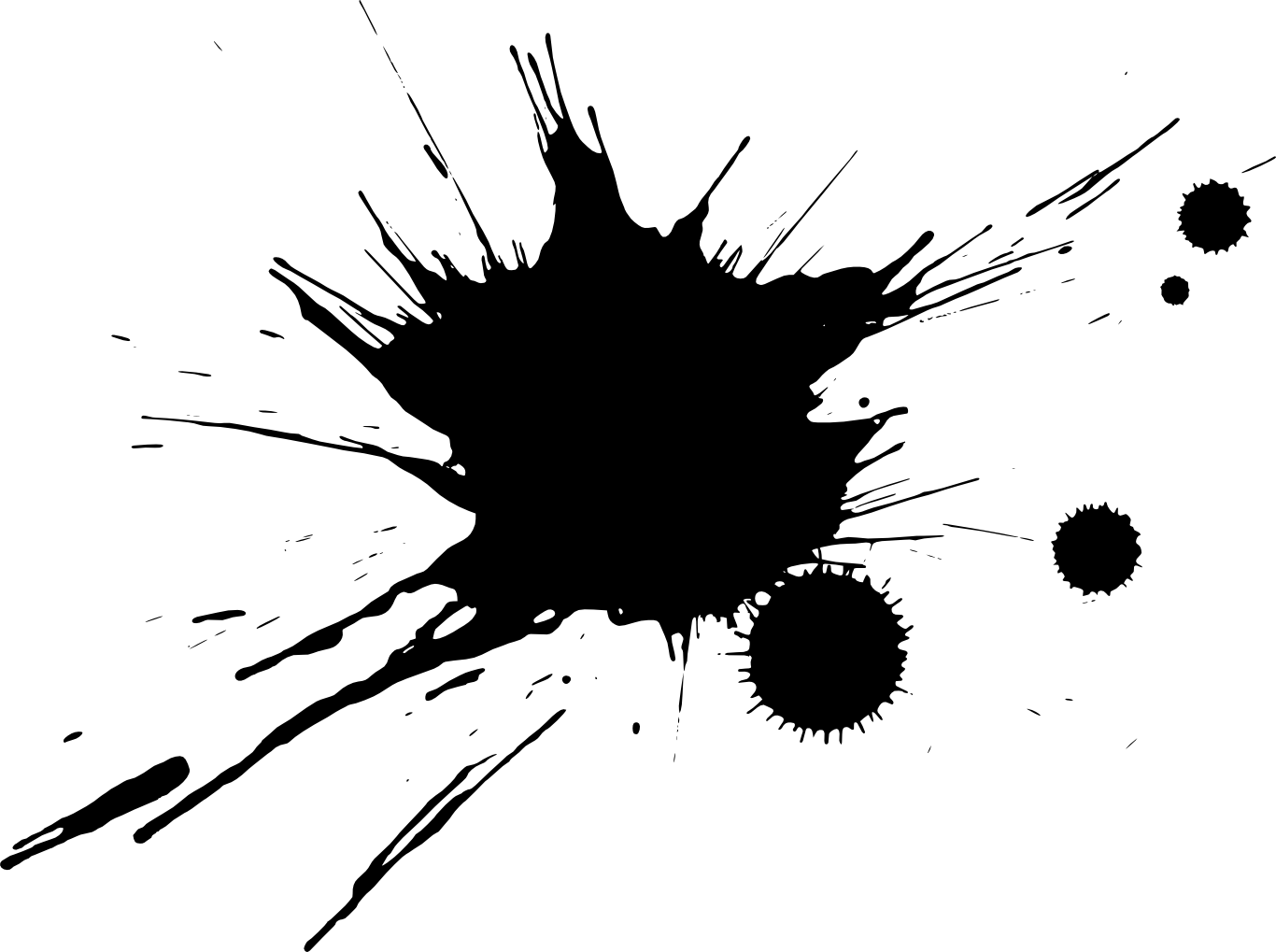 Download Paint Splatters Transparent - Transparent Ink Splatter - Full ...