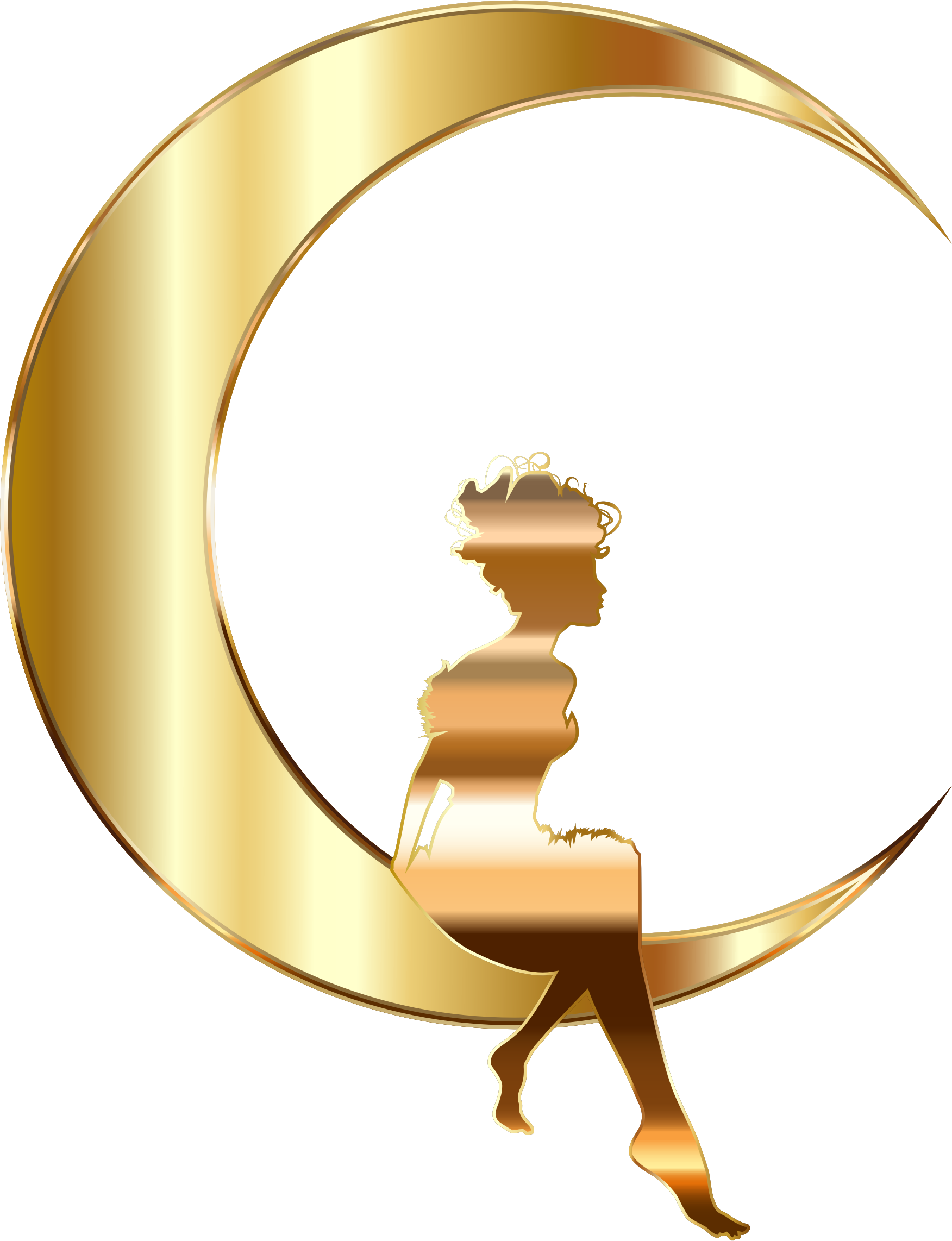 Download Lunar Clipart Transparent Background - Gold Moon Transparent ...