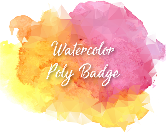 Download Watercolor Polygonal Creative Badge Design, Watercolor ...