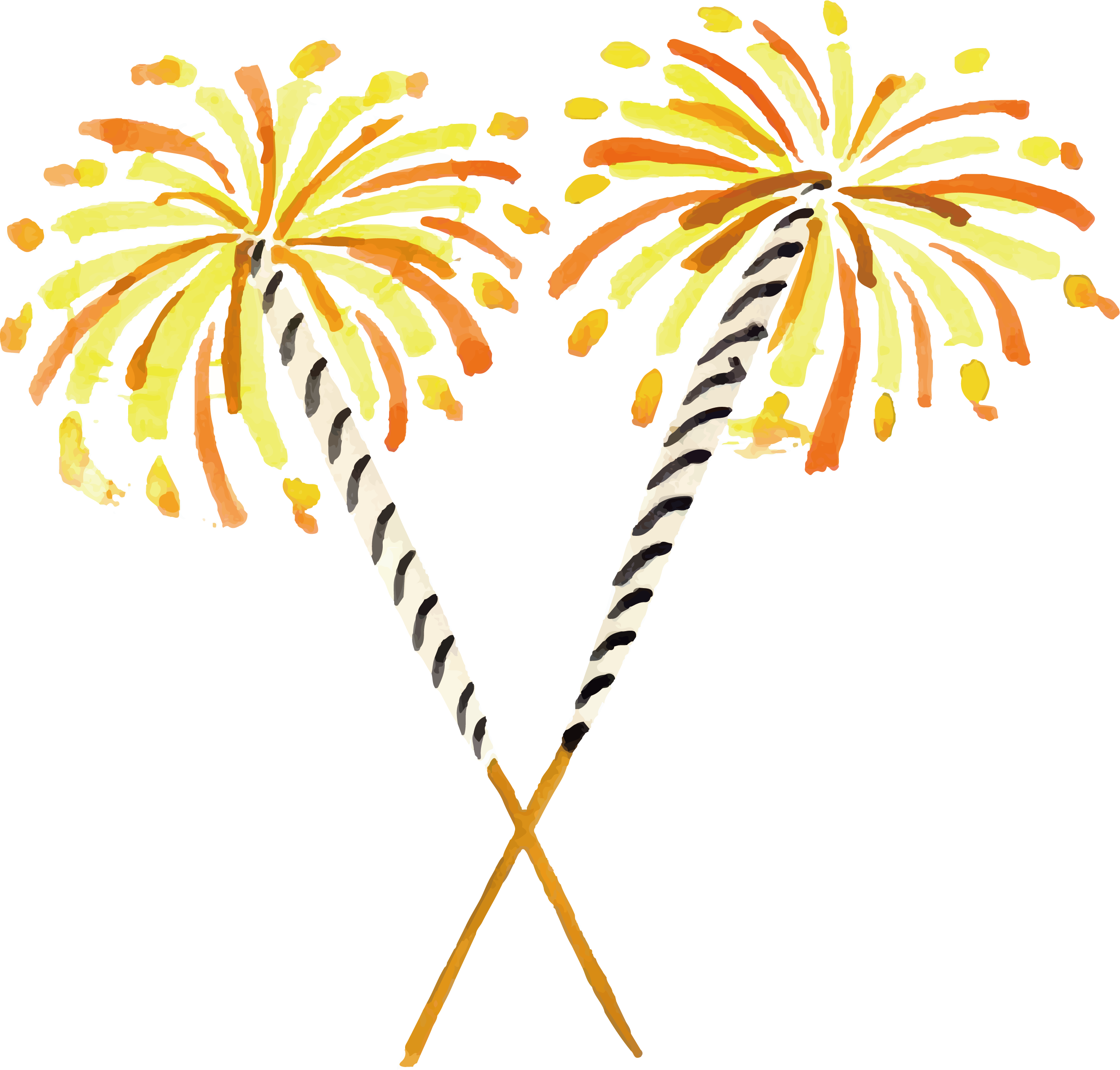 Download Fireworks Watercolor Painting - Firework Watercolor - Full ...