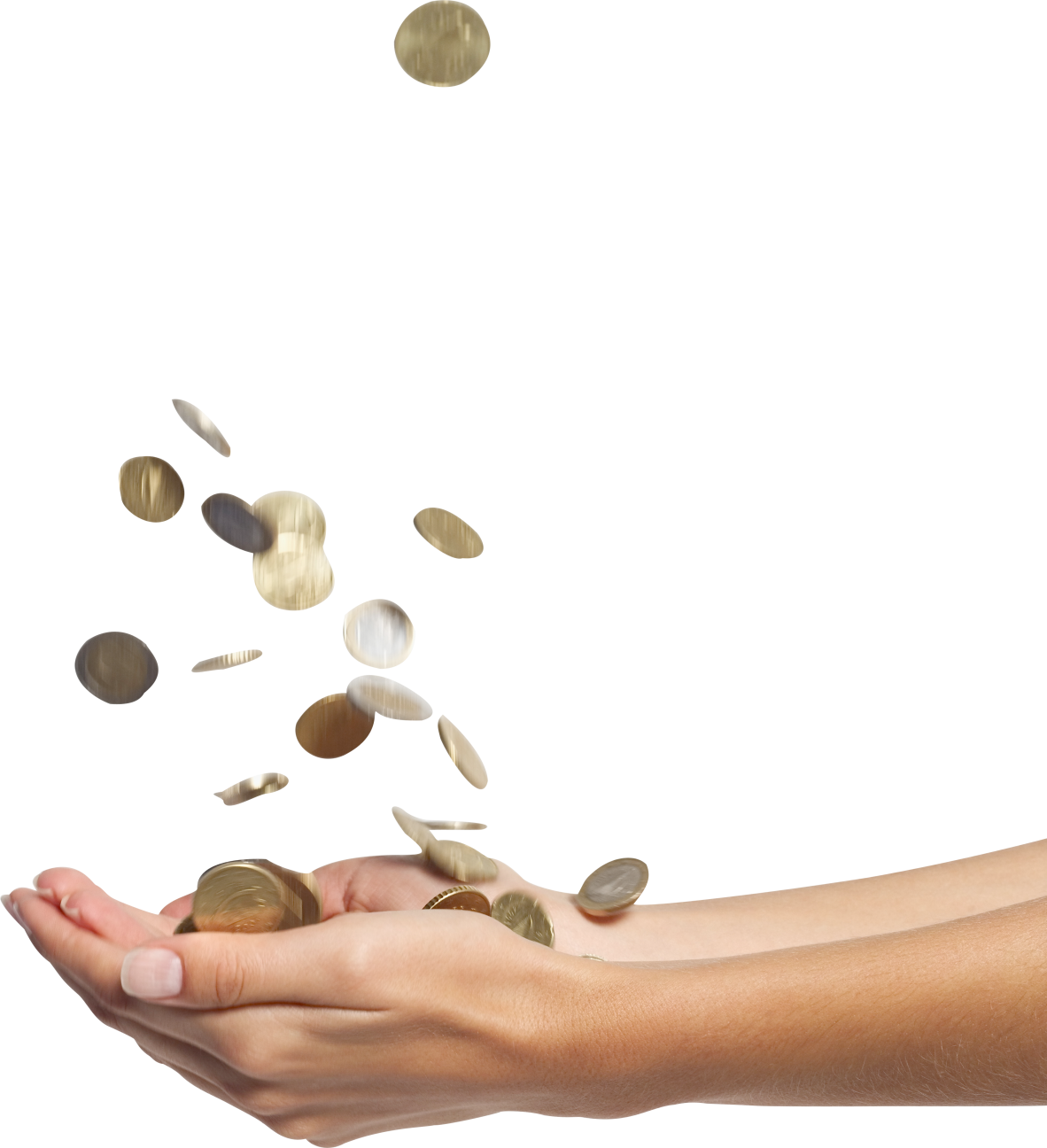 Download Money On Hand Png Image - Canadian Coins In Hand - Full Size ...