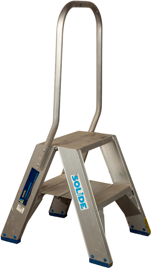 Download Aluminium Ladder With Platform - Ladder - Full Size PNG Image ...