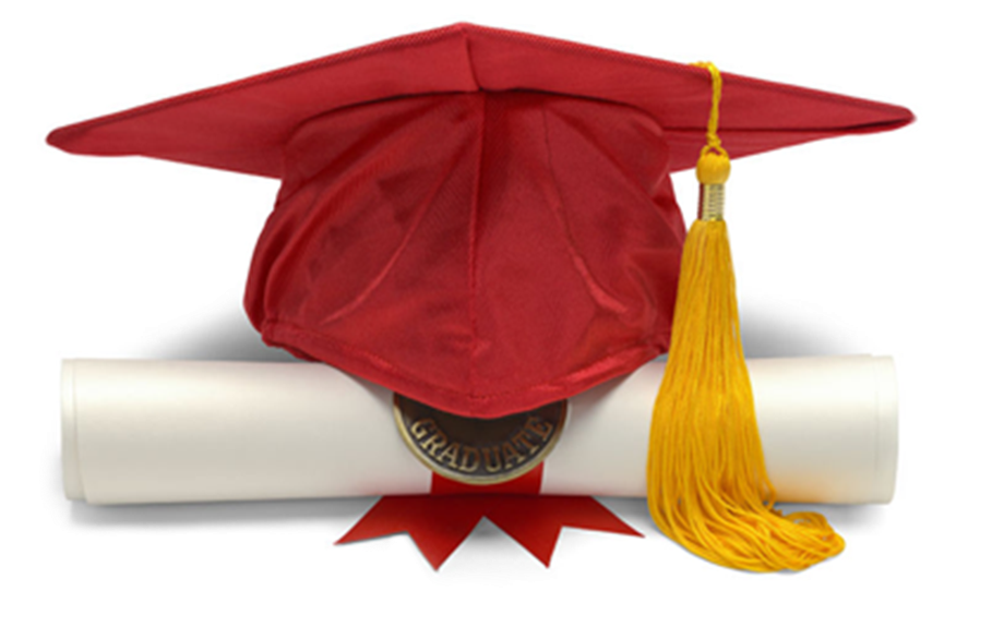 Download Transparent Red Graduation Hat Png - Red Graduation Cap Png ...