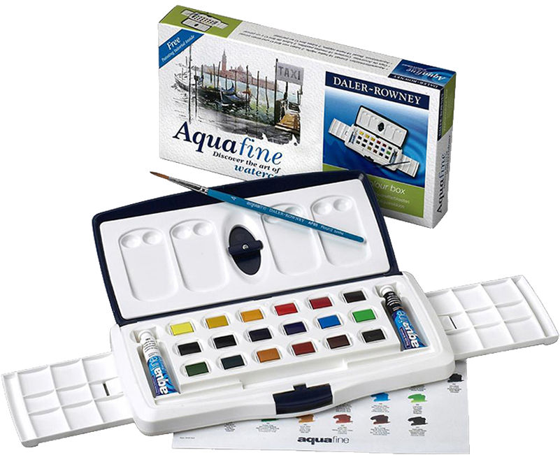 Download Daler-rowney Aquafine Watercolor Tube & Half Pan Slider ...