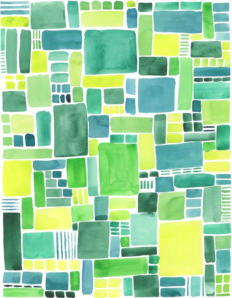 Download Transparent Green Pattern Geometric Watercolor Print - Tile ...