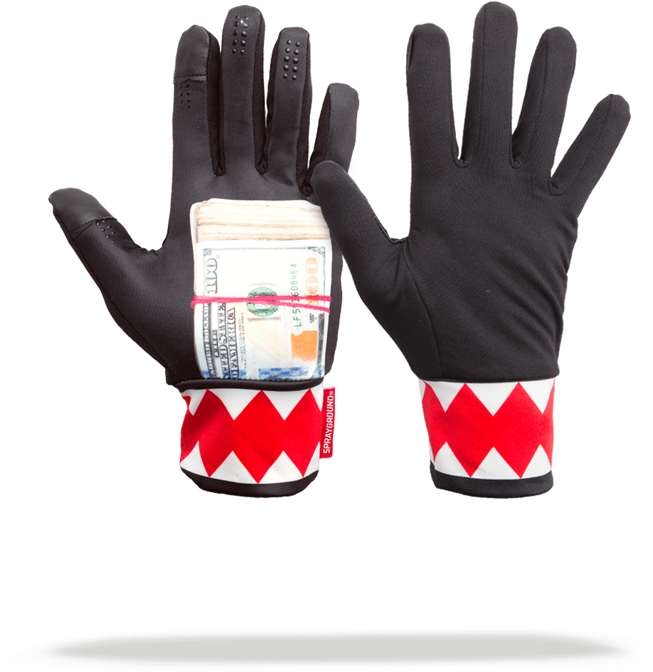 Download Image Of Sprayground - Money Rolled Vertical Shark Gloves S/m ...