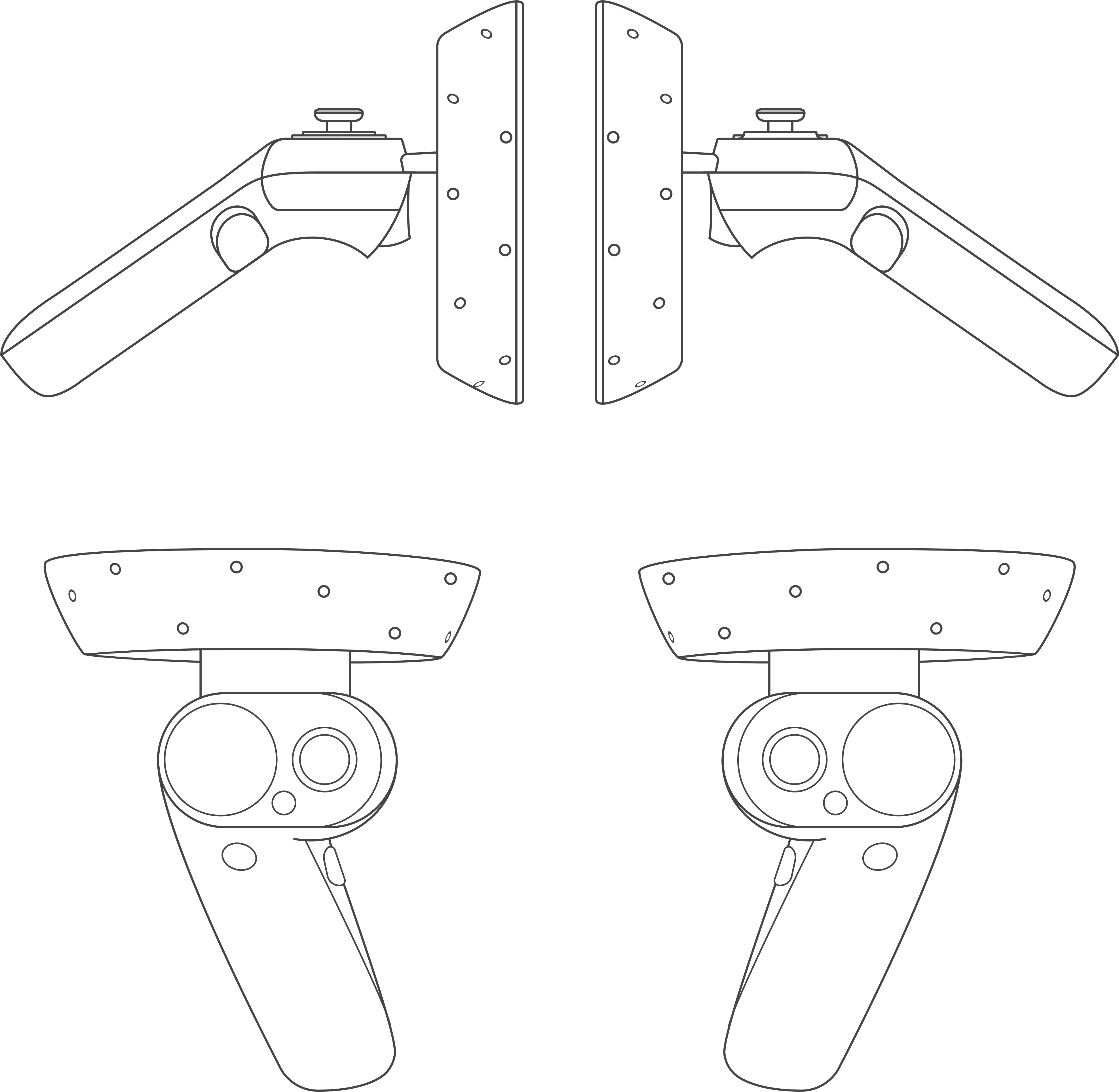 Download Full-resolution Motion Controllers Line Art In '''black ...