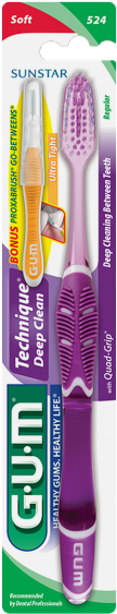 Download Gum® Technique® Deep Clean Toothbrush With Bonus Proxabrush ...