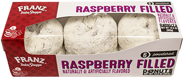 Download Powdered Raspberry Filled Donuts - Box - Full Size PNG Image ...