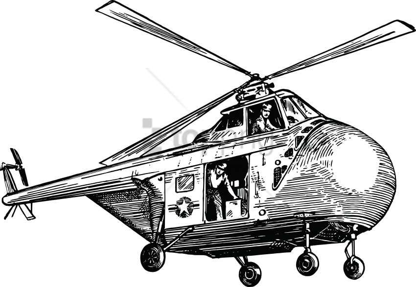 Police Helicopter Drawing