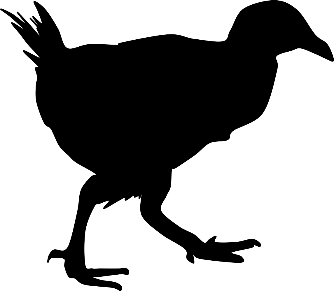 Download Bird Clipart Pukeko - New Zealand Bird Silhouettes - Full Size ...