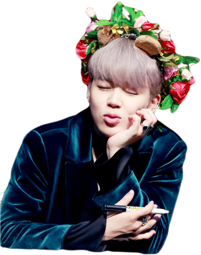 Download Jimin Transparent Flower Crown - Jimin Flor - Full Size PNG ...