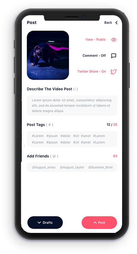 Download Tik Tok Dubsmash Musically Clone App Flow - Iphone - Full Size ...