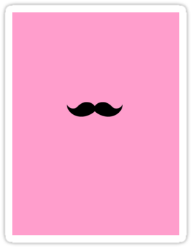 Download Mustache Pink Background Stickers By Mckenzie Nickolas ...
