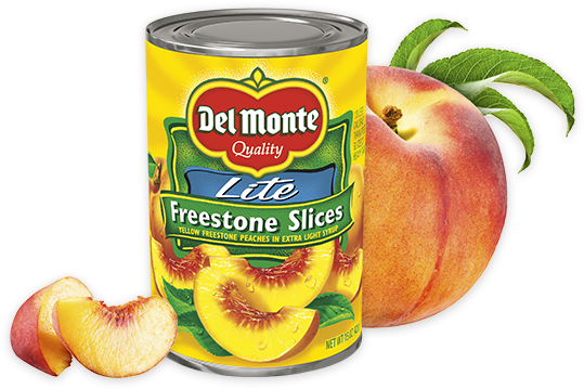 Download Sliced Freestone Peaches - Del Monte Lite Sliced Yellow Cling ...